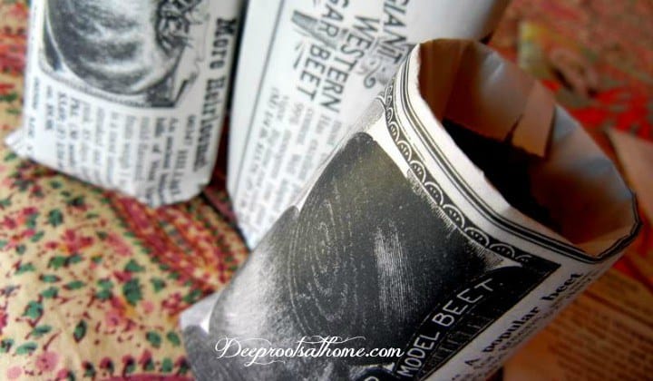 Easy To Make Your Own Little Newspaper Seedling Pots