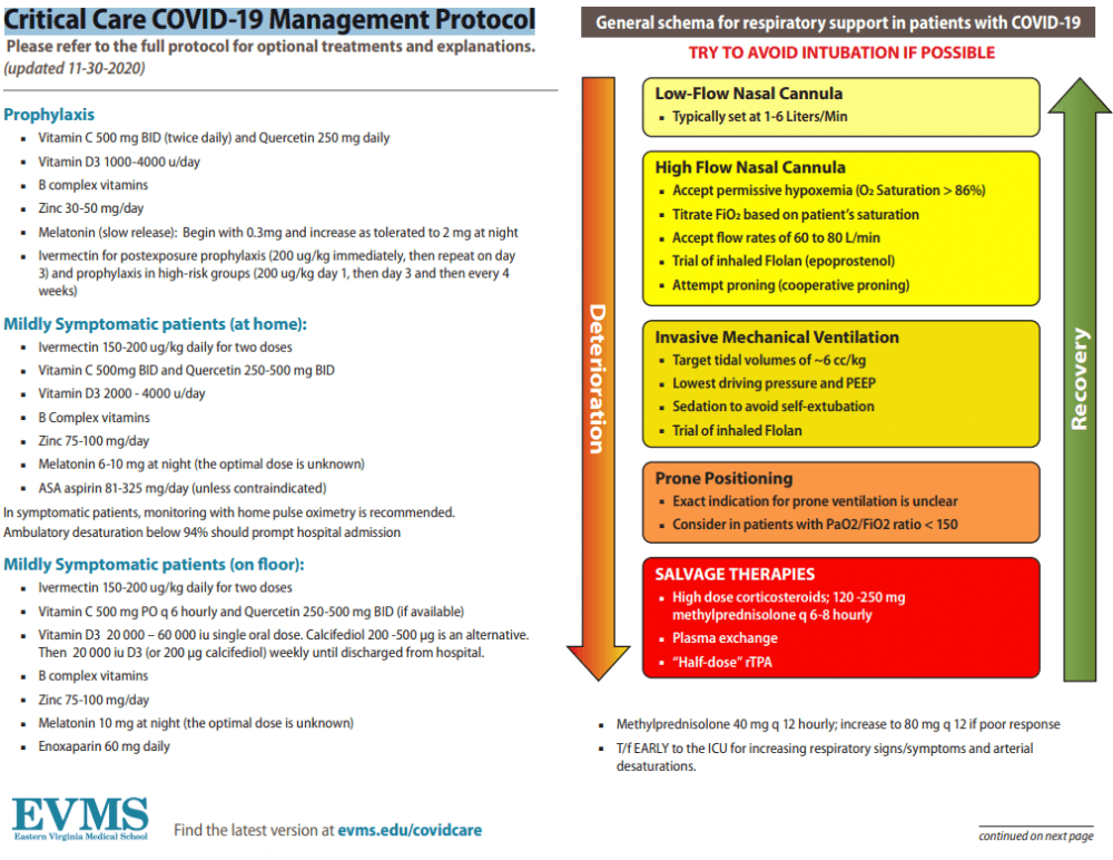 Medical School's COVID-19 Management Protocol Using 4 Vitamins!